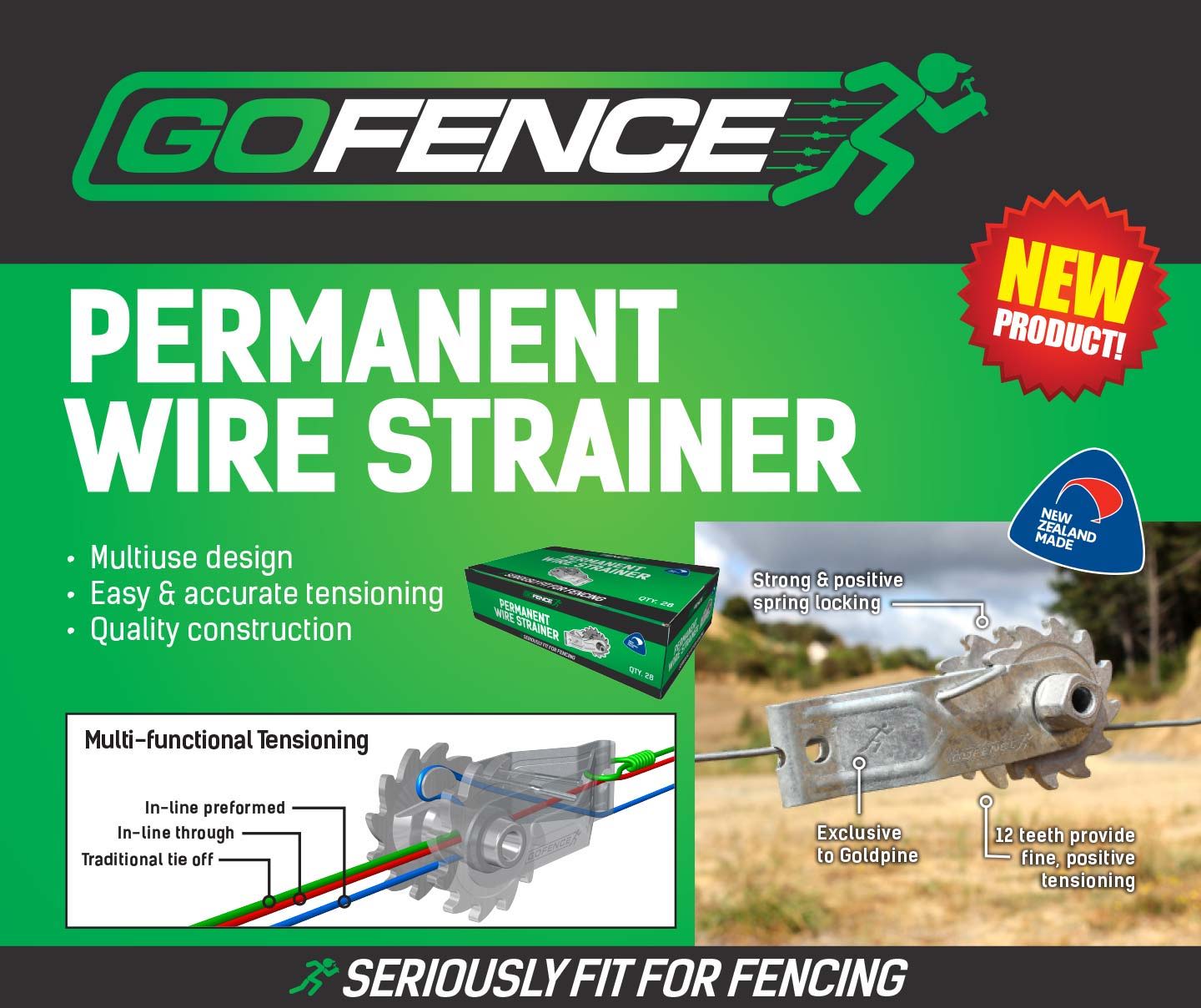 GOFENCE® Permanent Wire Strainer - Goldpine